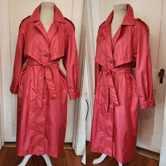 totes | Jackets & Coats | Vintage 8s Rose Pink Totes Rain Coat Mid ...